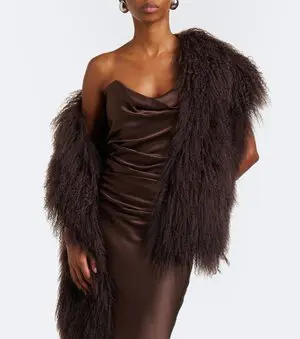 DE LA VALI Zeraphine Shearling Scarf