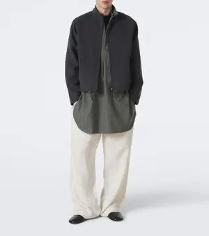STOFFA Stòffa Chalk Stripe Wool Shirt