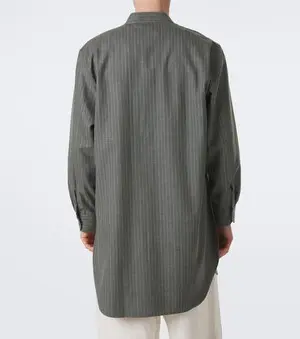 STOFFA Stòffa Chalk Stripe Wool Shirt