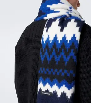 Canada Goose Intarsia Wool And Alpaca Scarf