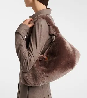 Gabriela Hearst Antonia Small Shearling Top-handle Bag