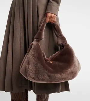 Gabriela Hearst Antonia Small Shearling Shoulder Bag
