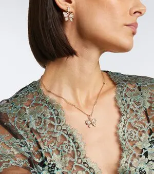 Valentino Garavani Flutterby Vlogo Embellished Necklace