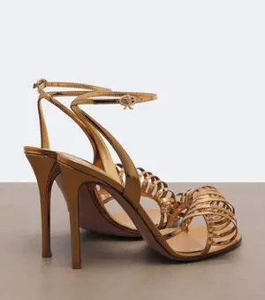 GIANVITO ROSSI Mirrored Leather Sandals