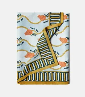 La DoubleJ Melograno Large Printed Linen Tablecloth - Multicoloured