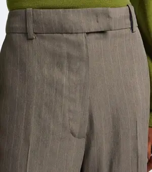 THE FRANKIE SHOP Brickell Pinstripe Wide-leg Pants