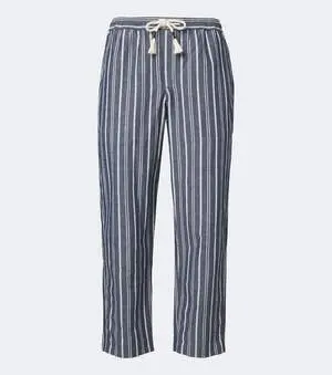 Orlebar Brown Sonoran Linen And Cotton Canvas Wide-leg Pants - Blue