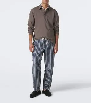 Orlebar Brown Sonoran Linen And Cotton Canvas Wide-leg Pants