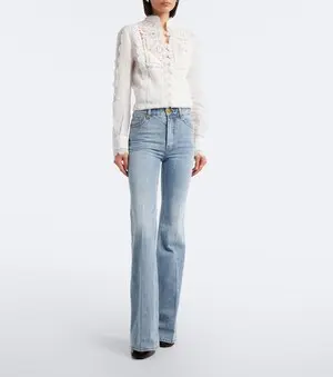 Zimmermann Faded Flared Jeans - Blue