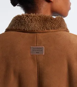 Acne Studios Shearling-lined Suede Bomber Jacket
