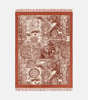 La DoubleJ Ionic Wool And Cashmere Intarsia Blanket
