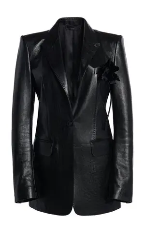 TOM FORD Vintage-look Lambskin Cocktail Jacket - Black