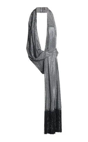 TOM FORD Crystal-embroidered Sheer Bodysuit - Silver