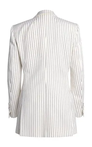 TOM FORD Striped Relaxed Double-breasted Wool Blazer
