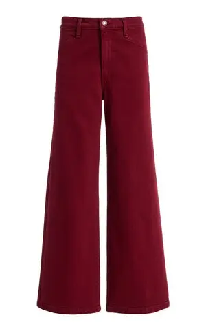 FAVORITE DAUGHTER The Mischa High-rise Wide-leg Jeans - Red
