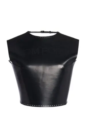 TOM FORD Nappa Lambskin Open Back Top
