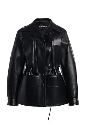 TOM FORD Saharienne Leather Jacket - Black