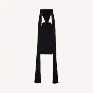 Balenciaga Cutout Draped Dress - Black