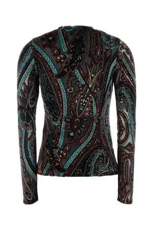 Etro Embroidered Jacquard Top - Multicolor