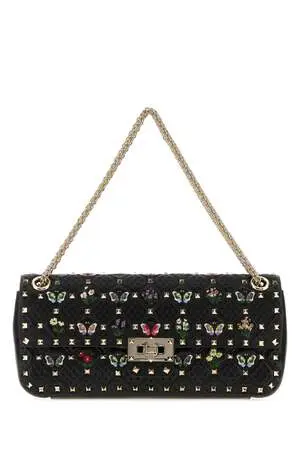 Valentino Garavani Leather Rockstud Shoulder Bag