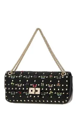 Valentino Garavani Leather Rockstud Shoulder Bag
