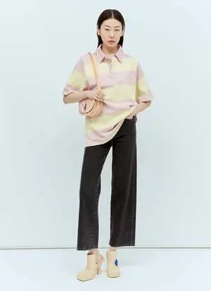 Burberry Striped Ekd Polo Shirt - Pink