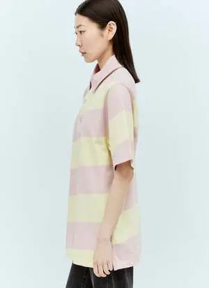 Burberry Striped Ekd Polo Shirt - Pink