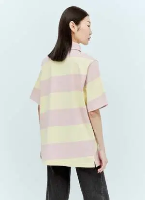 Burberry Striped Ekd Polo Shirt - Pink