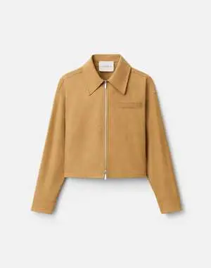 Lafayette 148 New York Stretch Cotton Twill Cropped Jacket