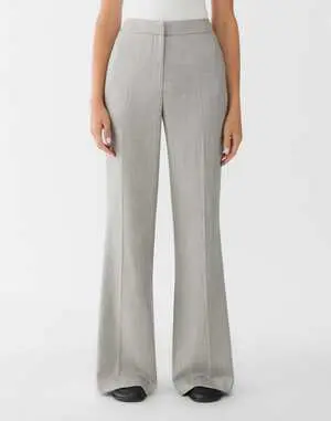 Lafayette 148 New York Bamboo Viscose High Rise Flare Pants