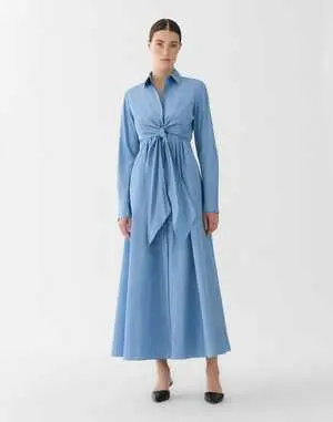 Lafayette 148 New York Taffeta Wrap Shirt Dress