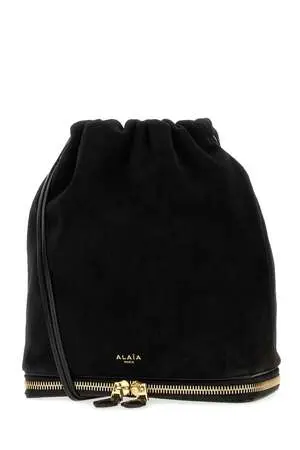 Alaïa Suede Le Pochon Bucket Bag