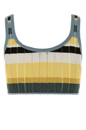 Alaïa Embroidered Stretch Viscose Blend Tank Top