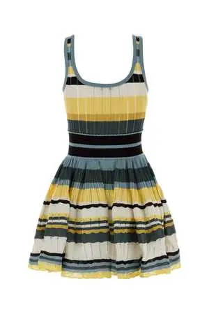 Alaïa Embroidered Viscose Mini Dress
