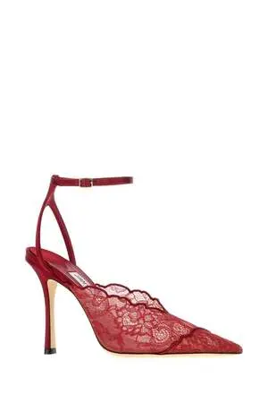 JIMMY CHOO Lace Faiz Pumps - Red