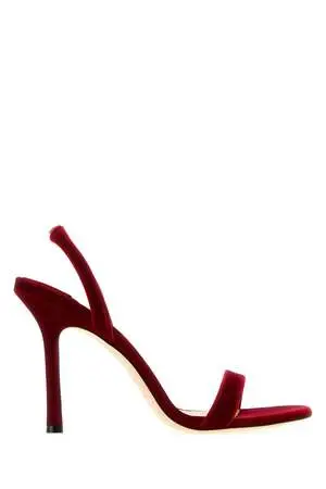 JIMMY CHOO Velvet Jenn Sandals - Red