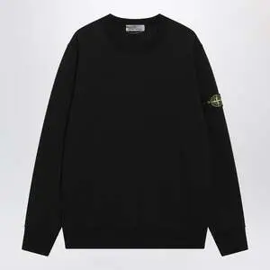 Stone Island Stone Island Black Cotton Crew-Neck Sweatshirt Men Black