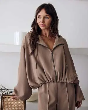 Splendid Jolene Hooded Jacket Wicker