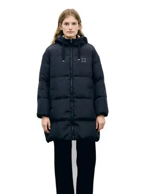 Gerard Darel Adna Hooded Insulated Puffa Coat - Black