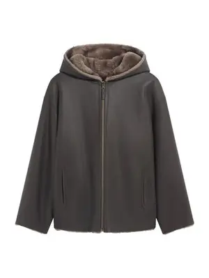 Gerard Darel Fani Hooded Zip Front Coat
