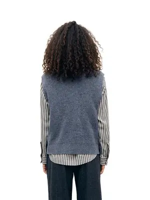 Gerard Darel Renia V-neck Side-button Knit Vest