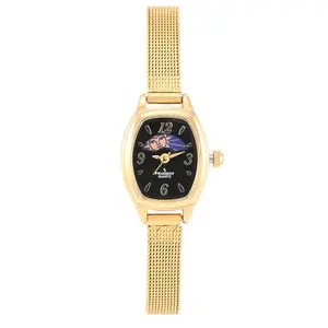 PEUGEOT Vintage Sun Moon Mesh Bracelet Watch- 30x20mm Black