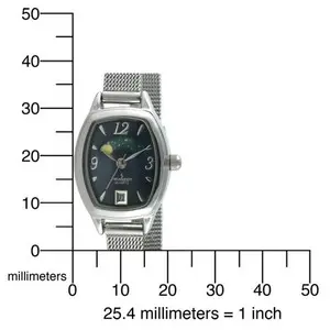 PEUGEOT Vintage Sun Moon Mesh Bracelet Watch- 30x20mm - Blue