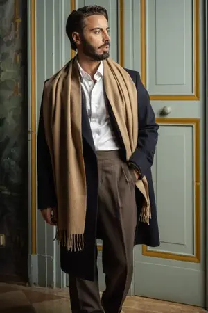 ELIZABETTA Vivaldicashmere Scarf - Camel