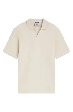 Scotch & Soda Relaxed Fit Cotton Piqué Polo - Eggnog