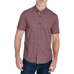 BROOKLYN BRIGADE Downtown Mosaic Performance Shirt - Rust