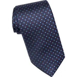ELIZABETTA Sevilleextra Long Silk Jacquard Tie For Men Blue