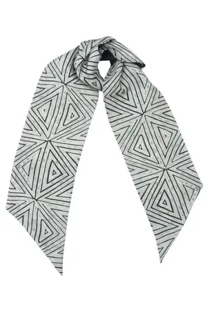 ELIZABETTA Martaskinny Silk Scarf - Black