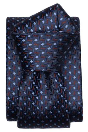 ELIZABETTA Sevillesilk Jacquard Tie For - Blue