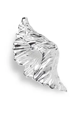 NAVEDA Selina Petal Statement Earrings - Silver